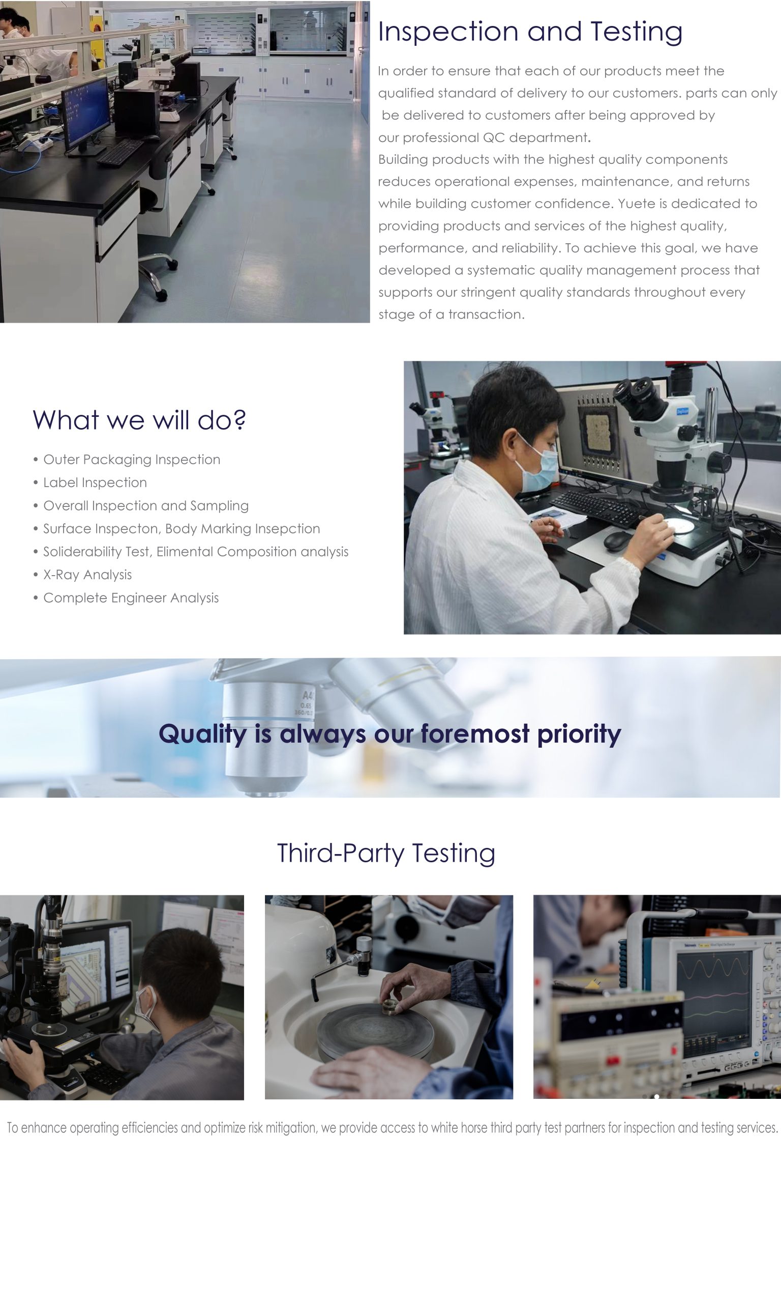 QC Department – Yuete Electronic Technology (Beijing) Co., Ltd. – IC ...